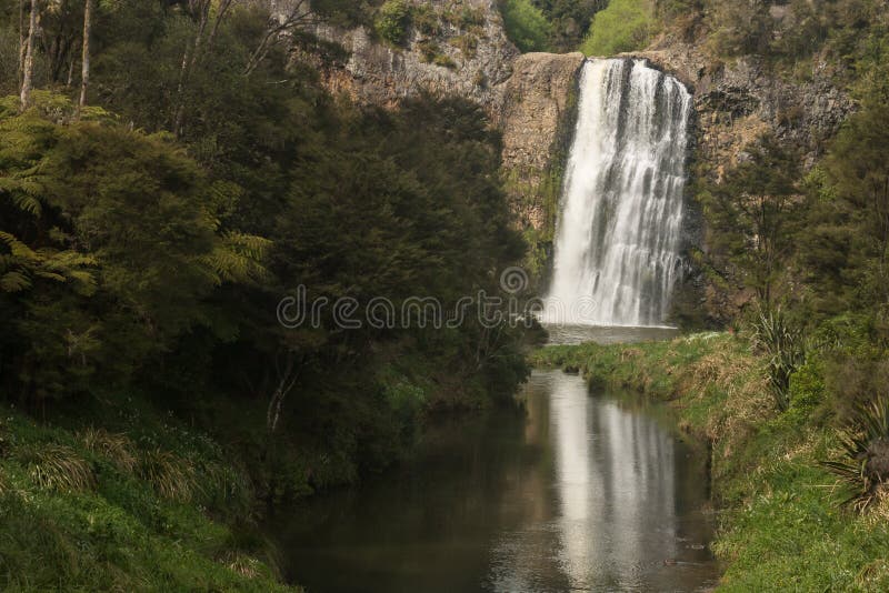 Hunua Falls stock photo. Image of hunua, water, reflecting - 46704434