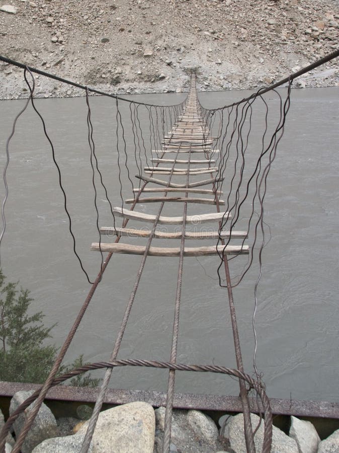 Hunza River Bridge stock image. Image of gulmit, architecture - 89165777