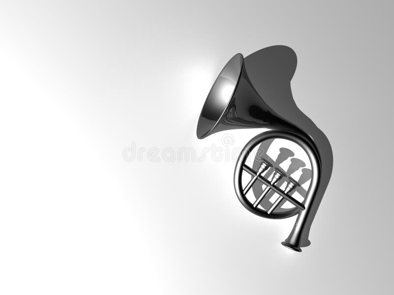 Hupe stock abbildung. Illustration von getrennt, trompete - 4601788
