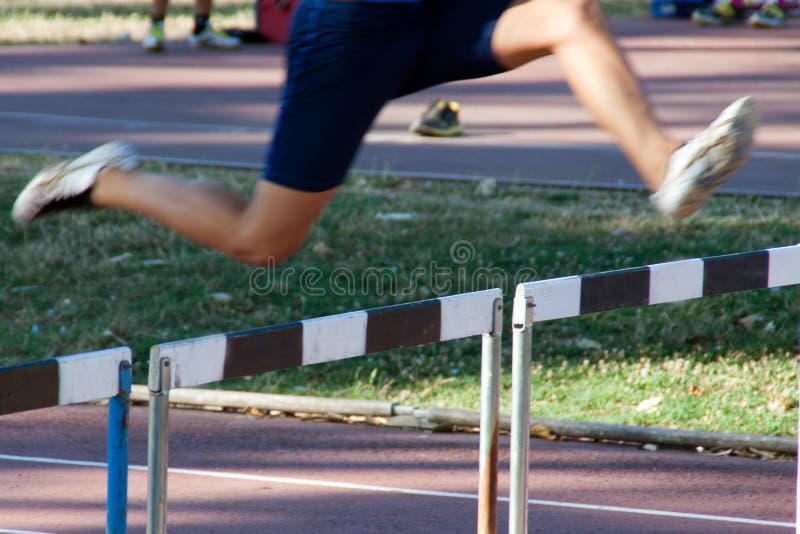 Hurdlers in Action stock image. Image of competition, championship ...