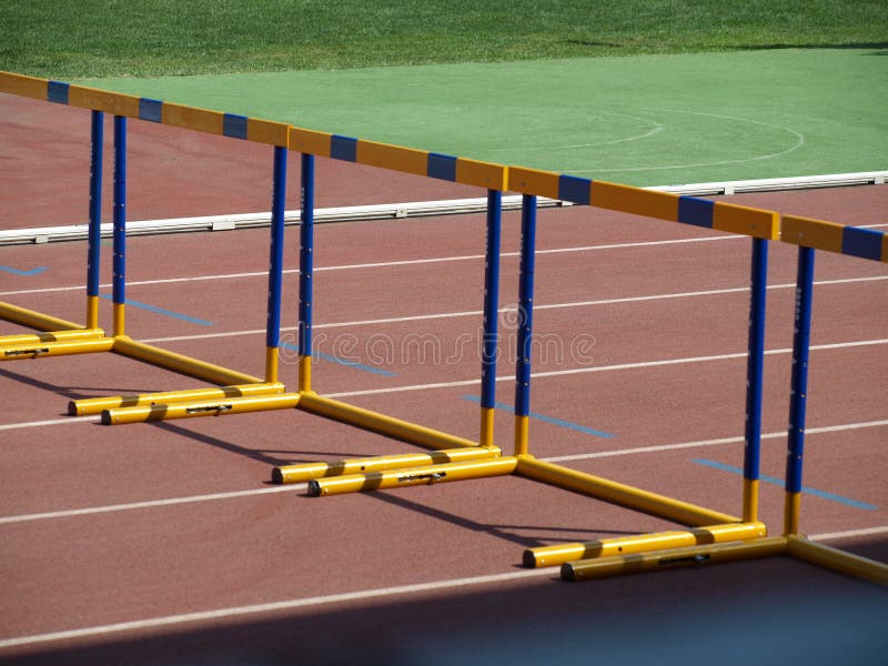 Hurdles close 02 stock photo. Image of hurdle, action - 1716006