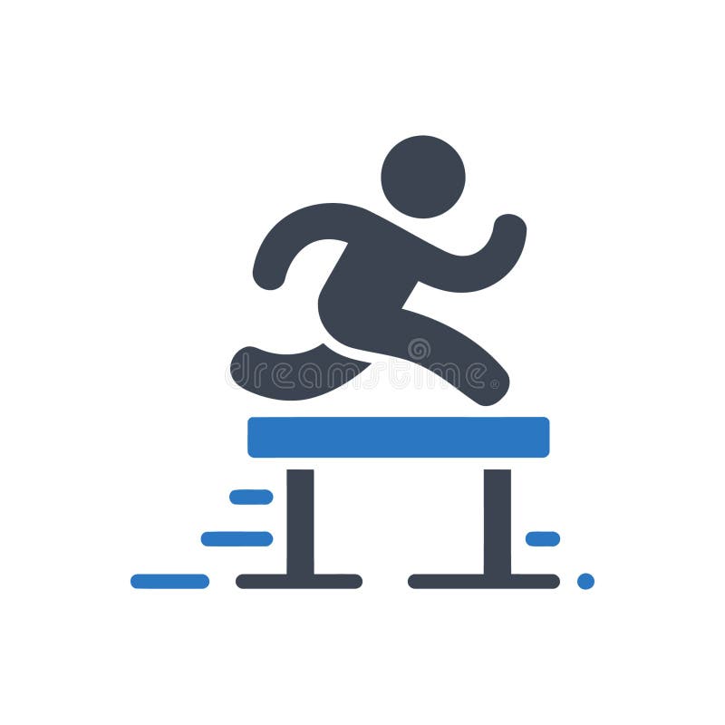 Hurdles Icon stock vector. Illustration of sport, icon - 375316565