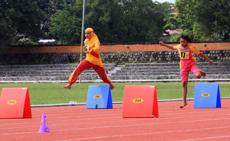 Hurdles race editorial stock photo. Image of java, following - 51449818