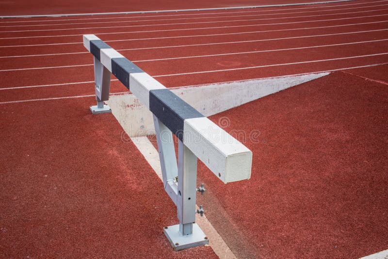 Hurdles Sprint In Track And Field Stock Photo - Image of track, motion ...