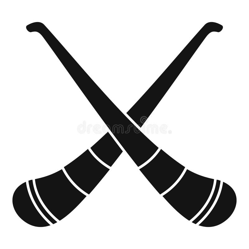 Hurling Crossed Sticks Icon, Simple Style Stock Vector - Illustration ...