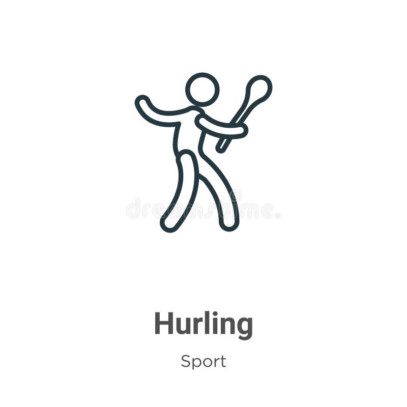 Hurling Linear Icon. Modern Outline Hurling Logo Concept on Whit Stock ...
