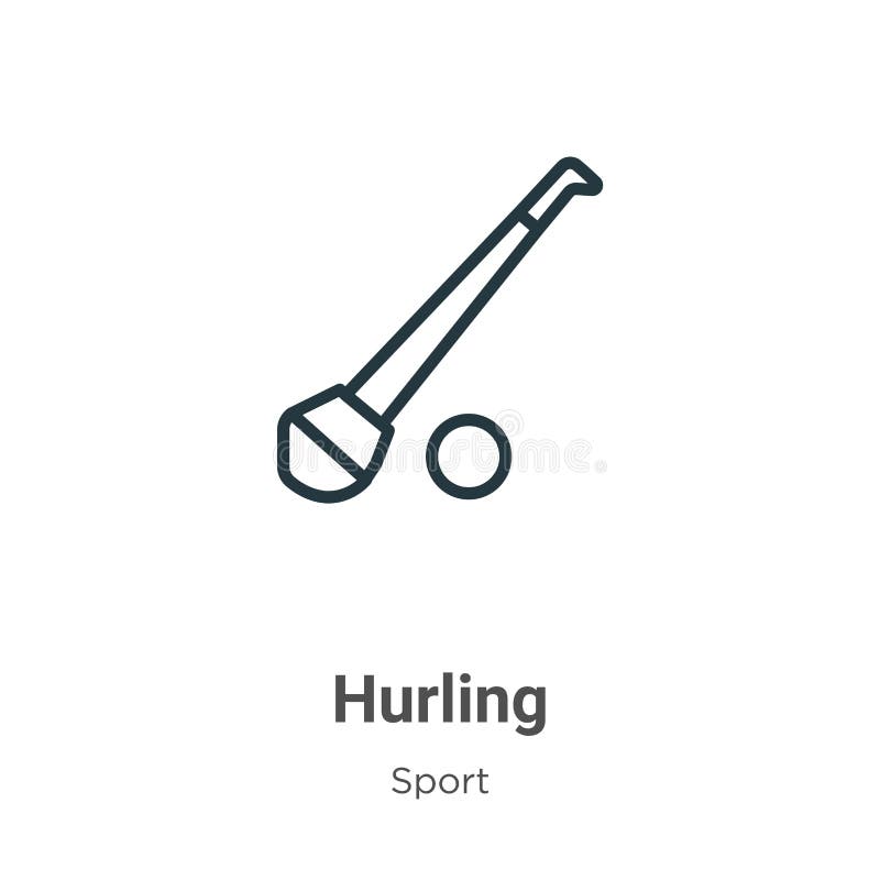Hurling Outline Vector Icon. Thin Line Black Hurling Icon, Flat Vector ...