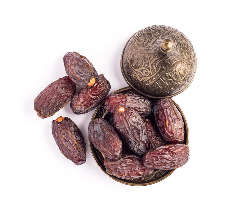 HURMA, Dates. Dried Dates Fruit on White Background Stock Image - Image ...