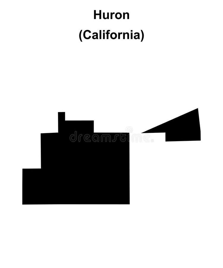 Huron outline map stock vector. Illustration of california - 386061044