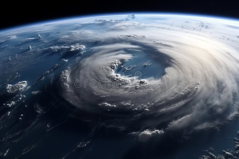 Hurricane from Above the Planet Earth. Space View. Stock Image - Image ...