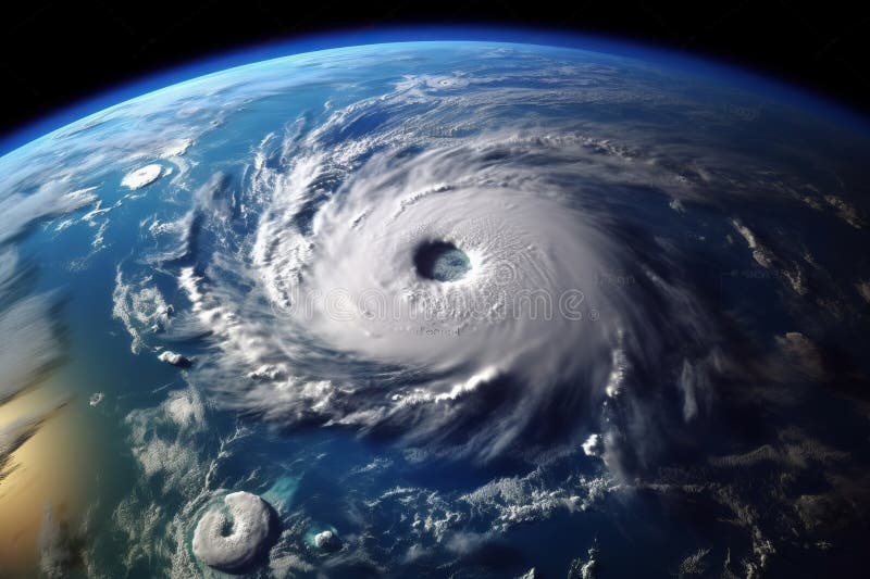Hurricane from Above the Planet Earth. Space View. Stock Image - Image ...
