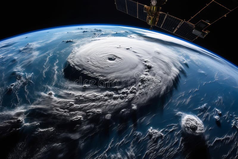 Hurricane from Above the Planet Earth. Space View. Stock Photo - Image ...