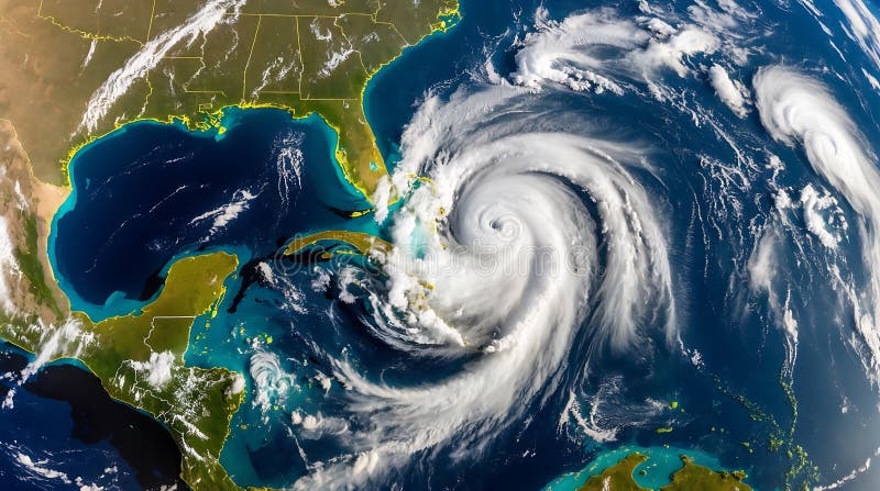 Hurricane Approaching the Southeastern U.S. Captured from Satellite ...