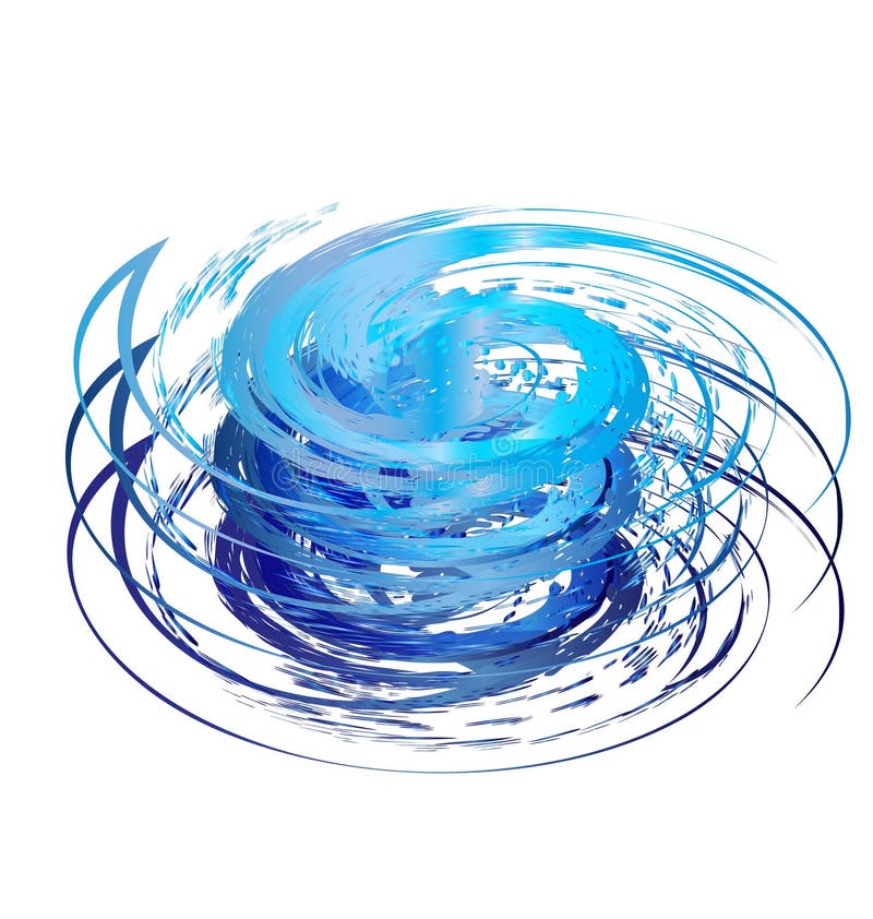 Shell Spiral Pattern in Blue Stock Illustration - Illustration of ...