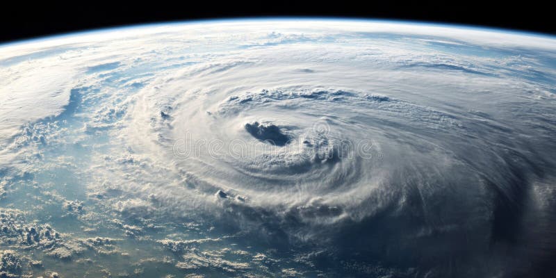 Hurricane Viewed from Space Showcasing Swirling Clouds and Storm ...
