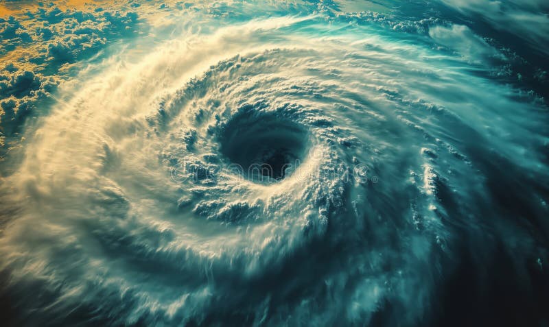 Hurricane Formation Over Ocean Captured from Above with Dramatic Cloud ...