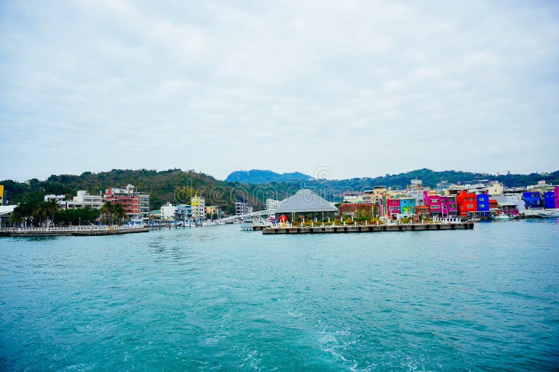 Hurricane Gale Gust Wind, Heavy Rain and Lightning on Landfall Stock ...