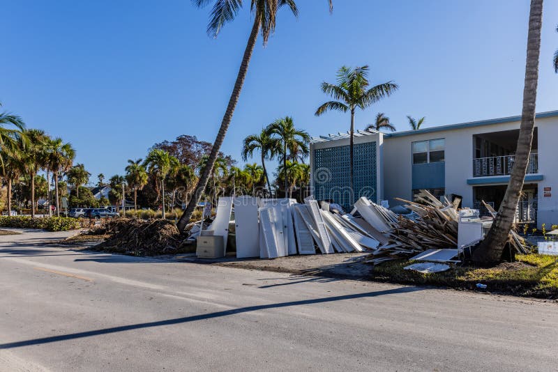 Hurricane Ian Naples Beach Florida Stock Photo - Image of architecture ...