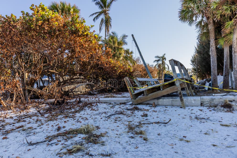 Hurricane Ian Naples Beach Florida Stock Photo - Image of shore, winter ...