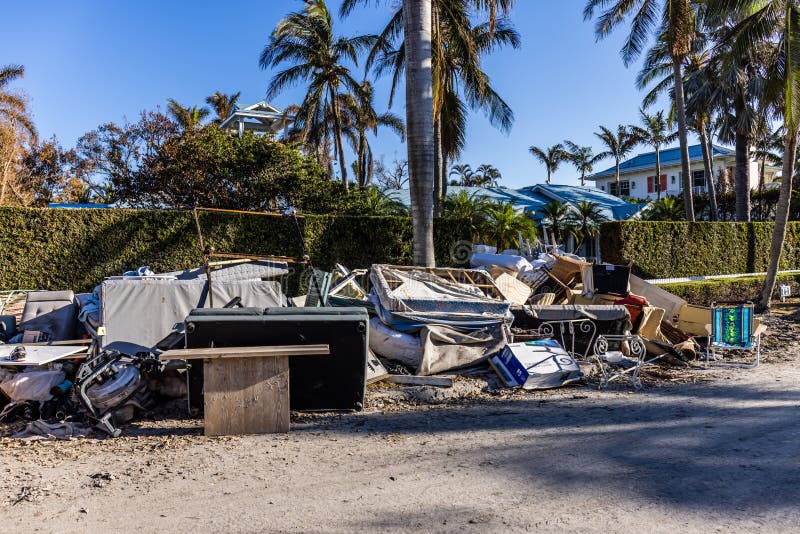 Hurricane Ian Naples Beach Florida Stock Photo - Image of shore ...
