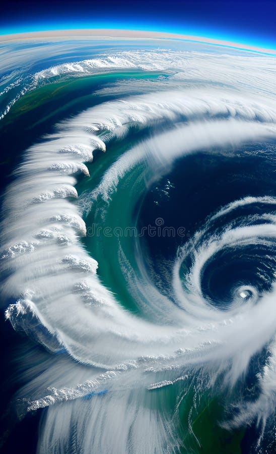 Hurricane Illustration Artificial Intelligence Artwork Generated Stock ...