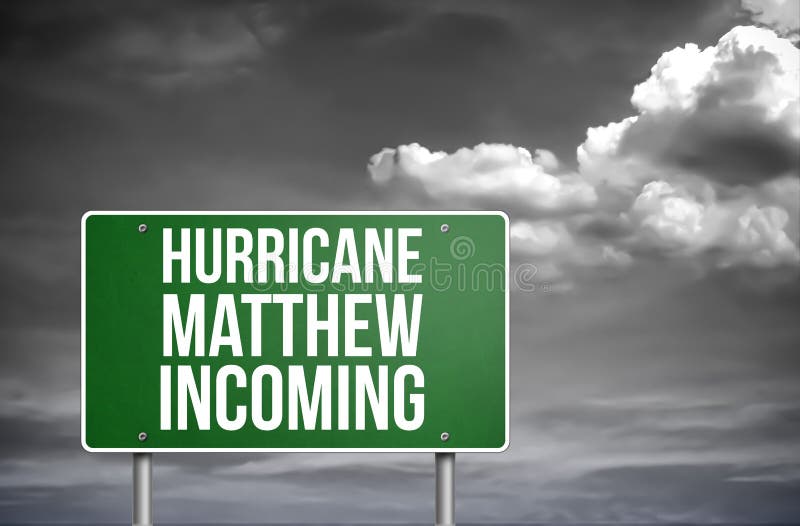 Hurricane Matthew incoming stock photo. Image of danger - 78505880