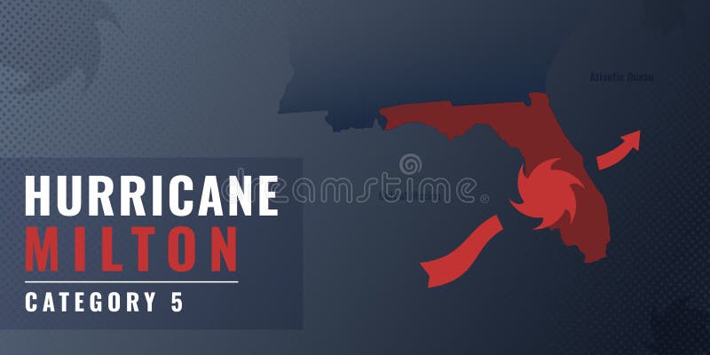 Hurricane Milton Illustration Stock Vector - Illustration of danger ...