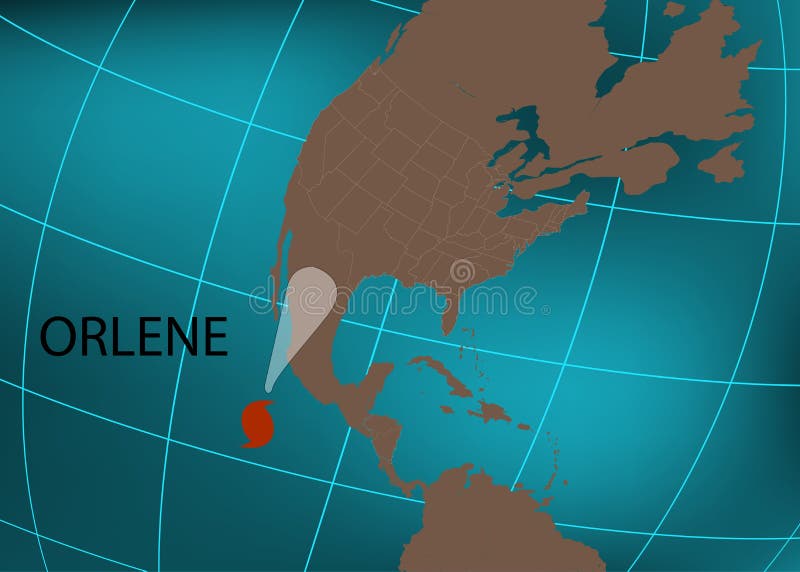 Hurricane Orlene. Tropical Storm Orlene. Vector Illustration Stock ...