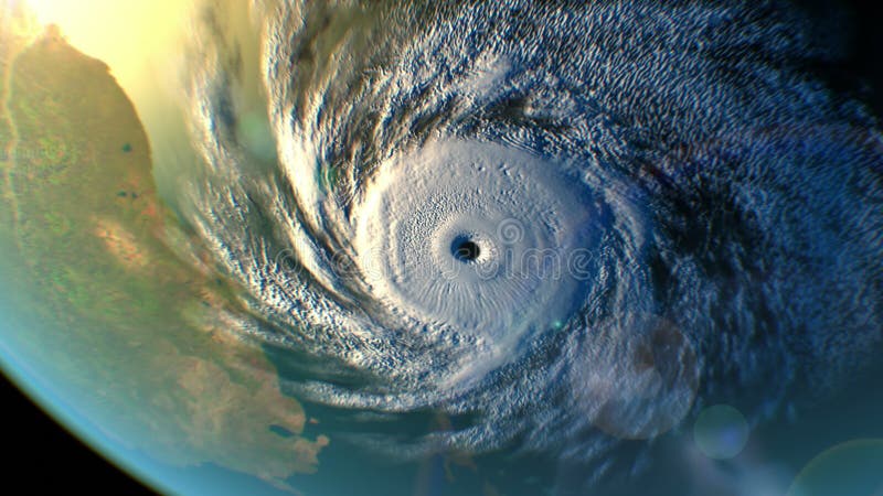 Hurricane Over the Earth S Surface, CG Animation. Stock Footage - Video ...