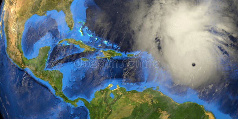 Hurricane Shown from Space. Elements of this 3d Illustration are ...