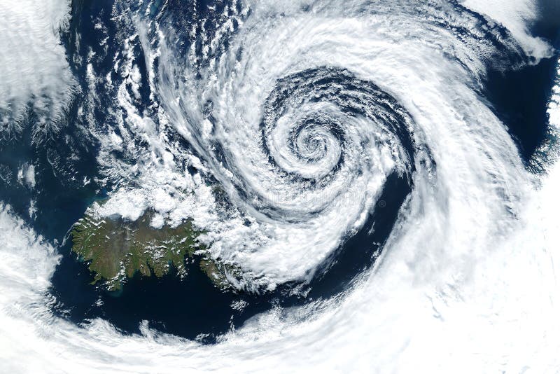 Atmospheric Cyclone from Space. Elements of this Image Were Furnished ...