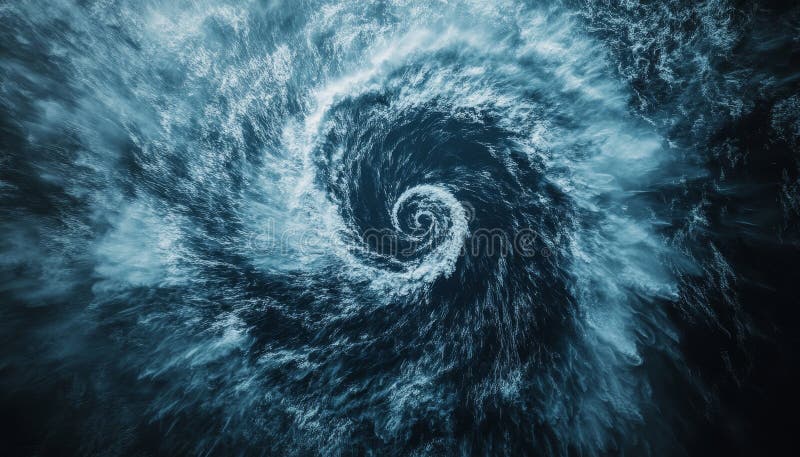 Hurricane Swirl, Power of Nature in Ocean Storm Representing the ...