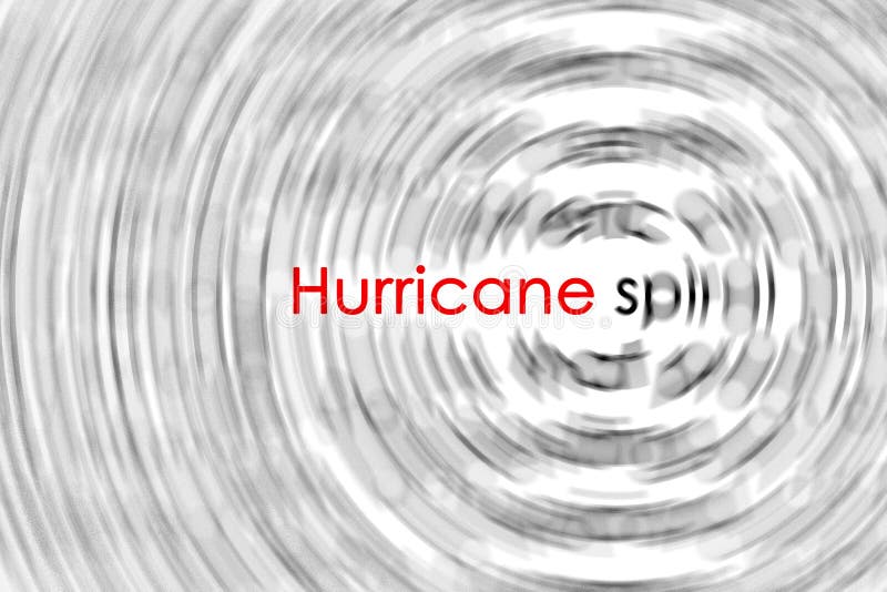 Hurricane Text with Spiral Blur Text Background Stock Illustration ...