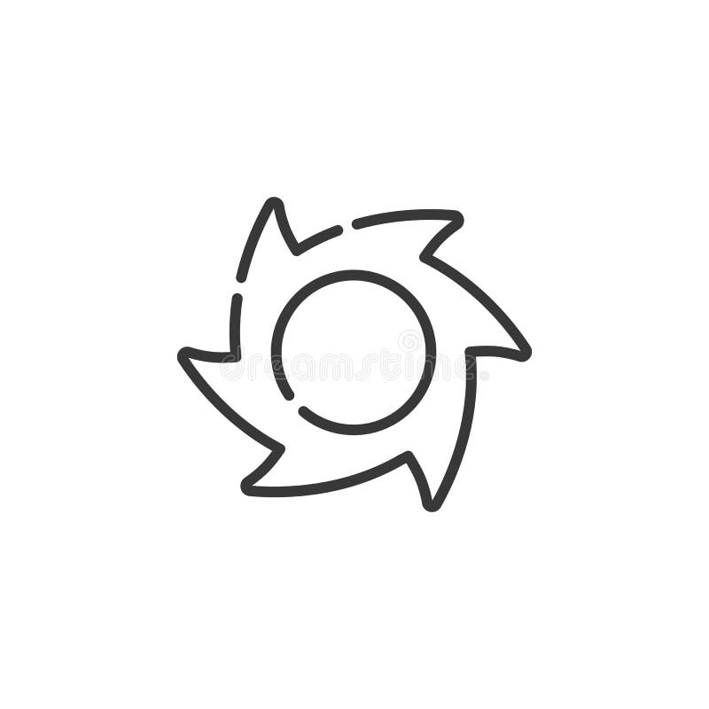 Hurricane Thin Line Icon. Category Three. Isolated Weather Vector ...