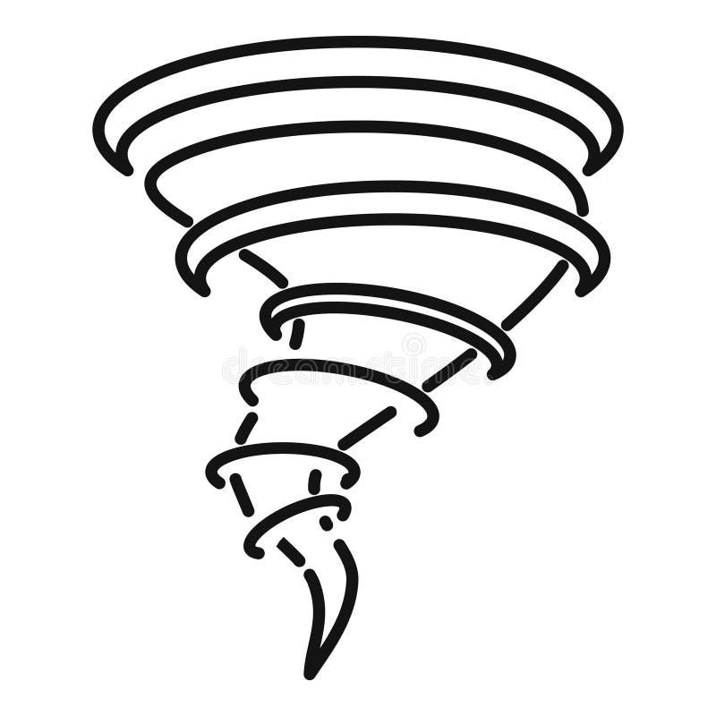 Hurricane Tornado Rotating with Funnel Cloud Reaching Down from Storm ...