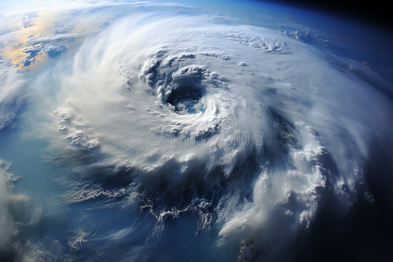 Hurricane, Tornado from Space Stock Illustration - Illustration of ...