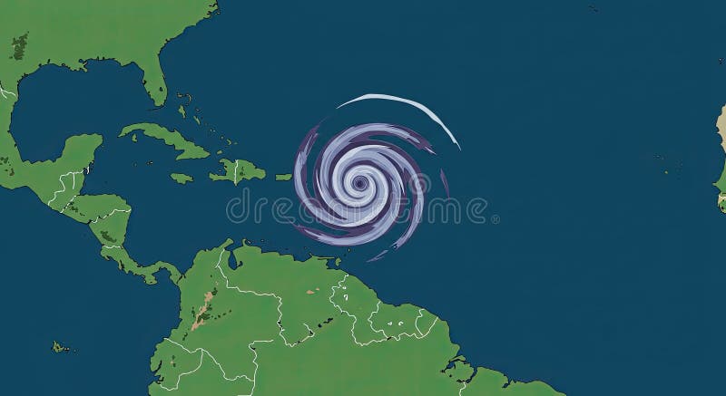 Hurricane Tracking on Map Shows Powerful Hurricane Path, a Dangerous ...