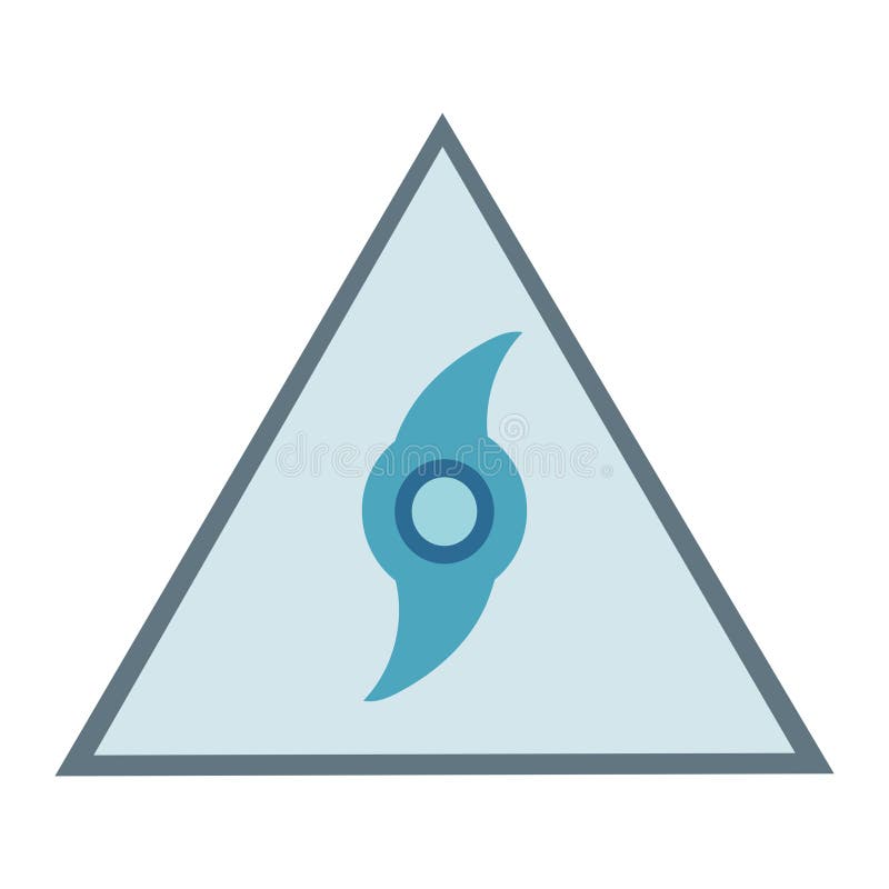 Hurricane triangle signal stock illustration. Illustration of strength ...