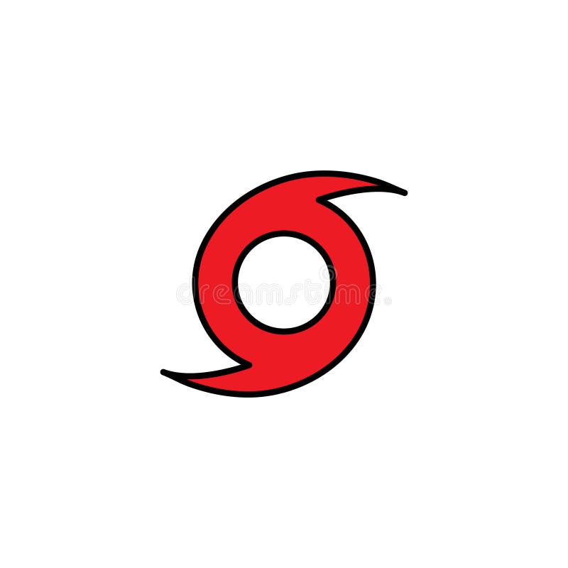 Hurricane Vector Icon Isolated on White Background Stock Illustration ...