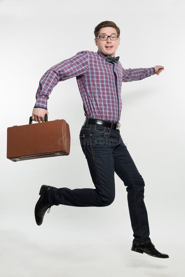 Hurries up stock photo. Image of motion, white, hipster - 30625856