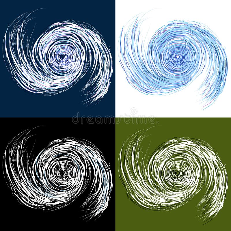 Hurrikan-Zeichnungs-Set vektor abbildung. Illustration von vektor ...