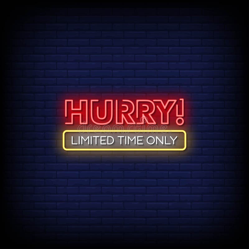 Hurry Up Limited Time Offer Stock Illustration - Illustration of hour ...