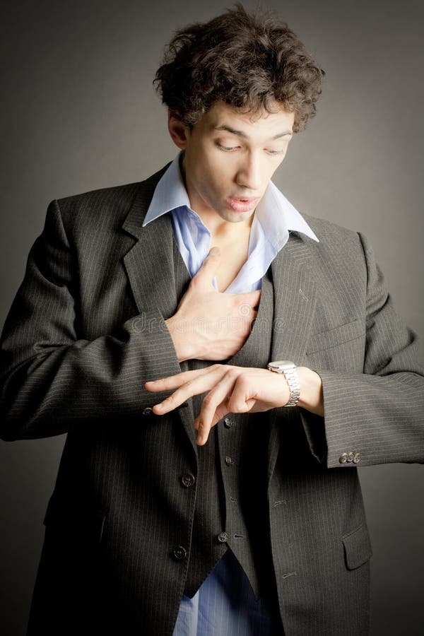 Man in a hurry stock photo. Image of bright, meeting - 12361012