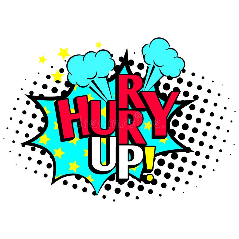 Hurry up cartoon icon stock vector. Illustration of boom - 111975340