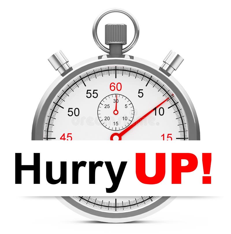 Stopwatch - Hurry UP stock illustration. Illustration of measure - 36942290