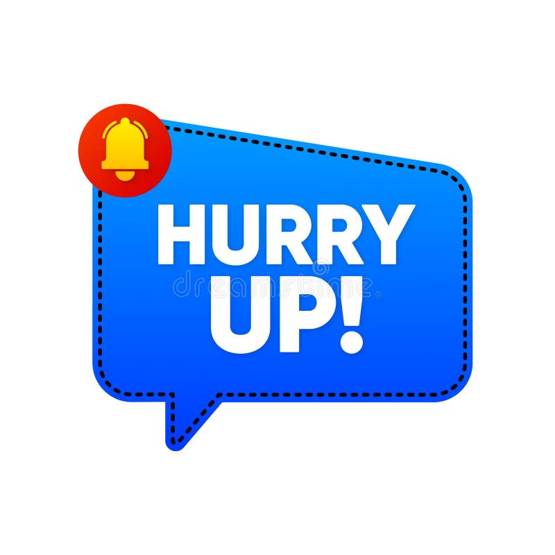 Hurry Up. Label with Bell. Limited Offer. Countdown. Promotion Banner ...