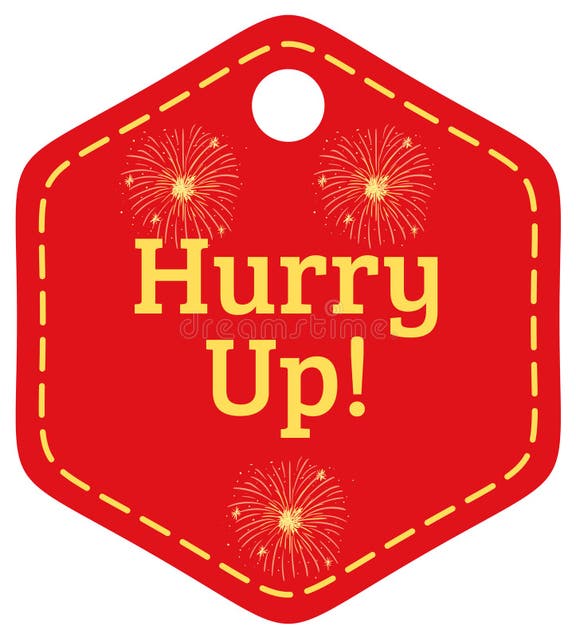 Hurry Up Vector design stock vector. Illustration of retro - 334406232