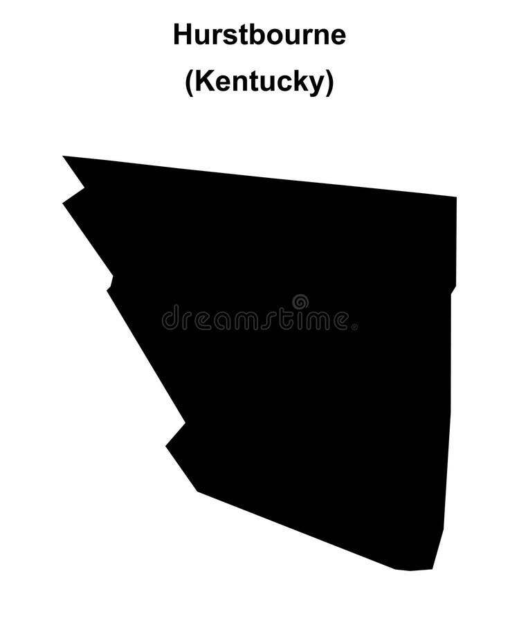 Hurstbourne outline map stock vector. Illustration of hurstbourne ...