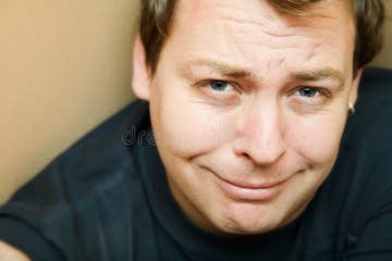 Hurt man stock image. Image of comic, cute, crying, caucasian - 461819