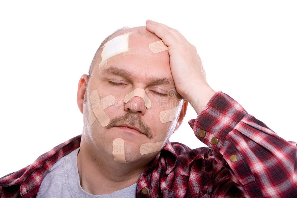 Hurt man stock photo. Image of hurt, cure, injury, balding - 5071234